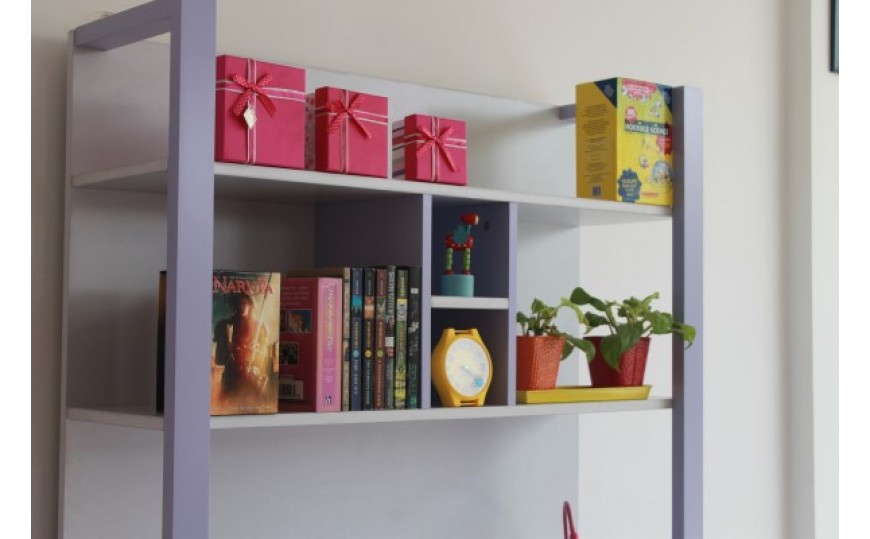 Vicky Small Study Table for Kids in Violet Color